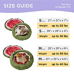 Lesure Cat Beds for Indoor Cats - Washable Cute Cat Beds with Versatile Dual-Use Design, Reversible Donut Pet Bed for Puppy and Kitten, 21x21x7 Inches