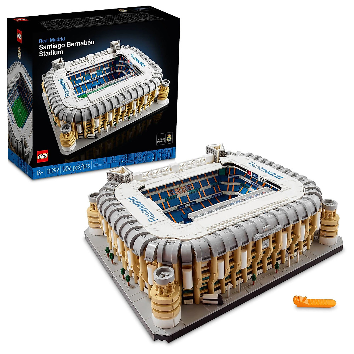 LEGO Icons Real Madrid Santiago Bernabéu Stadium 10299 Building Set - Soccer Field and Model Building Kit for Adults, Home and Office Collectible Decor Piece, Great Gift Idea for Sports Fans