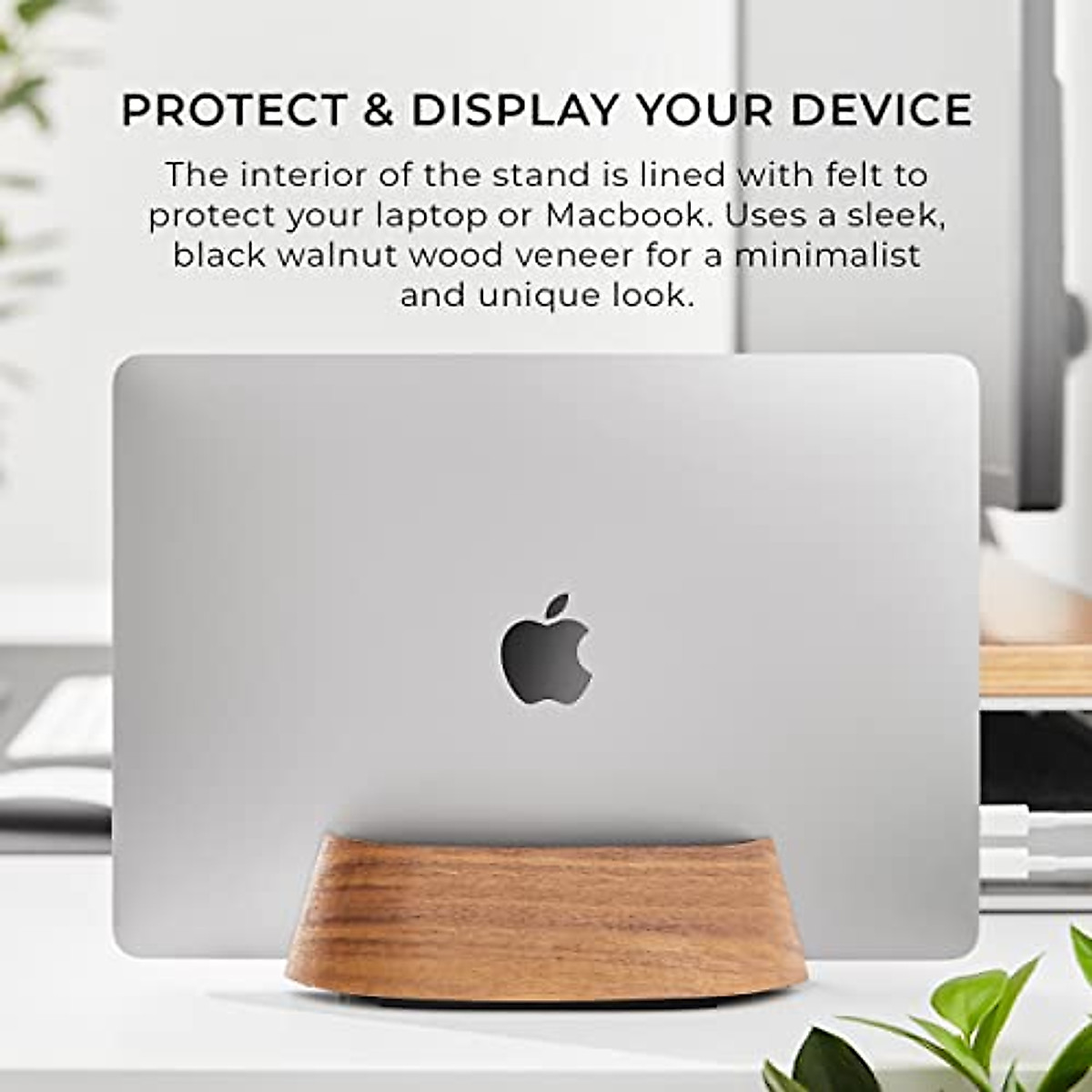 HumanCentric Vertical Laptop Stand | Wood Dock for MacBook