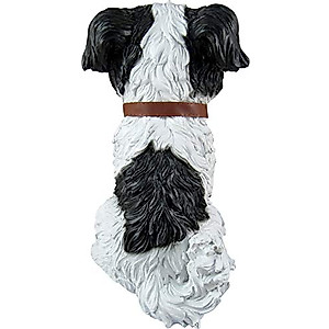 DWK Front Porch Dog Outdoor Welcome Sign Decorative Statue | Cute Dog Welcome Sign for Front Porch Standing | Decorative Garden Statues - Shih Tzu