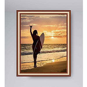 Mahala Surfer Girl - Beach Wall Art, This Beach Sunset Theme Wall Decor Print Is Ideal For Home Decor, Bedroom Wall Art, Lake House Decor, Office Decor, Ocean & Surfing Theme Decor. Unframed - 8x10