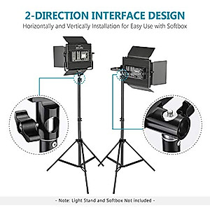 Neewer Upgraded 660 LED Video Light, Dimmable Bi-Color 3200K~5600K CRI 96+ LED Panel Light with LCD Screen, U-Mount Bracket and Barndoor for Studio Photography, YouTube Video Shooting (NL660S)