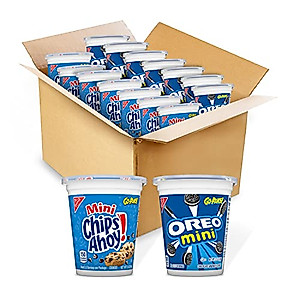 OREO Mini Cookies & CHIPS AHOY! Mini Cookies Go-Cup Cookies Variety Pack, 14 Go-Paks