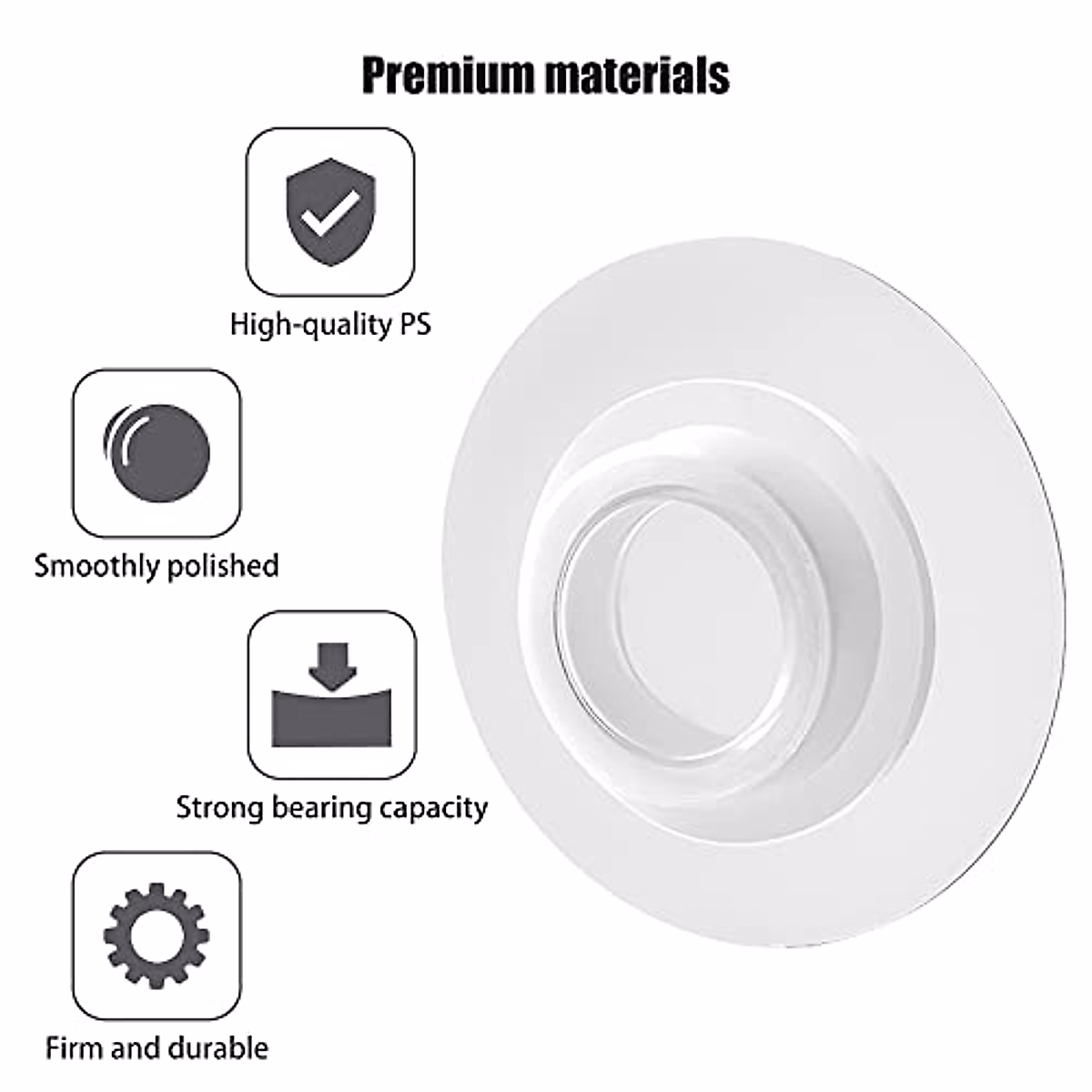 Self Adhesive Telescopic Rod Holder,Mounted-Free Shower Curtain Pole Support,No Drilling Clothes Bar Bracket,Multipurpose Tension Retainer,Non Displacement/Strong Bearing Capacity/Transparent(4pcs)