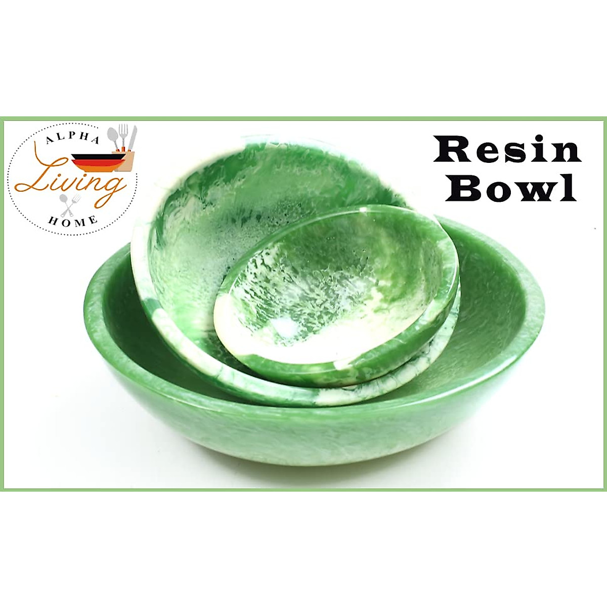 Alpha Living Home Handmade Countertop Fruit Basket, Resin Bowls for Kitchen, Restaurant, Dining Room, Decorative Table Centerpiece for Bread, Snack, Household Item Storage - Pack of 3