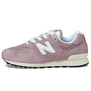 New Balance Girls 574 V1 Disc Lace-Up Sneaker, Lilac Chalk/Sea Salt, 5 Big Kid