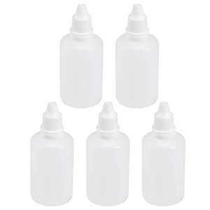 uxcell Plastic Dropper Bottle, 50ml/1.7oz Small Mouth Drop Bottles Empty Squeezable Liquid Dropper Bottle 5pcs