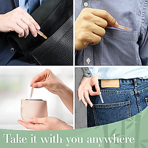 Bamboo Toothbrushes Set - Holder Charcoal Dental Floss,Interdental Brushes and Metal Tongue Scraper