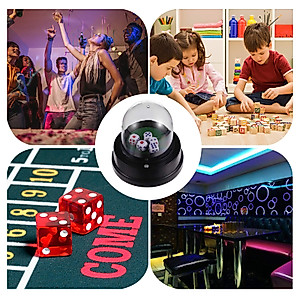 STOBOK Electric Rollers Automatic Dice Cup, Electric Dice Cup with Dices Electrical Shaking Dice Roller Cup Set Lucky Dice Set for Party Game Party All Dice Games, No Battery Electric Drum