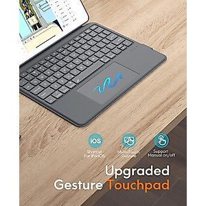 CHESONA for iPad Pro 11 Inch Case with Keyboard (M4) 2024, Magnetic Detachable Keyboard with 7-Color Backlit, 2 Bluetooth Channels, Touchpad & Pencil Holder, Precise Cutouts Case for iPad Pro 11 inch