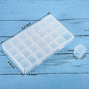 Large Separate Diamond Embroidery Box Dividers Diamond Painting Accessory Storage Box Large Size for DIY Art Craft Jewelry Nail Accessory Storage and Organizer (28 Grids)