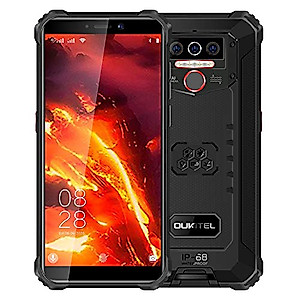OUKITEL WP5 Pro Rugged Unlocked Smartphone, 5.5''HD+ Screen, 8000mAh Battery Rugged Cell Phone, 4GB+64GB Android, IP68 Waterproof 4G LTE Dual Cellphone, Face ID Fingerprint GPS