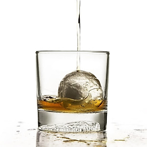 Whiskey Gifts for Men, 11 Oz Eagle Pattern Whiskey Glasses Set of 2 & Large Ice Ball Molds Set of 2 - Thick Base Rocks Glass for Bourbon Cocktails, Dad Husband Gift From Wife Daughter Son Kids