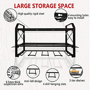Power Tool Organizer and Storage for Garage Wall Mount Shelving, Pegboard Drill Holder Wall Hangers for Tools Control Accessories Yard Tool for Garage Perfect for Gift 16.5"D* 7.8"W* 9.6"H