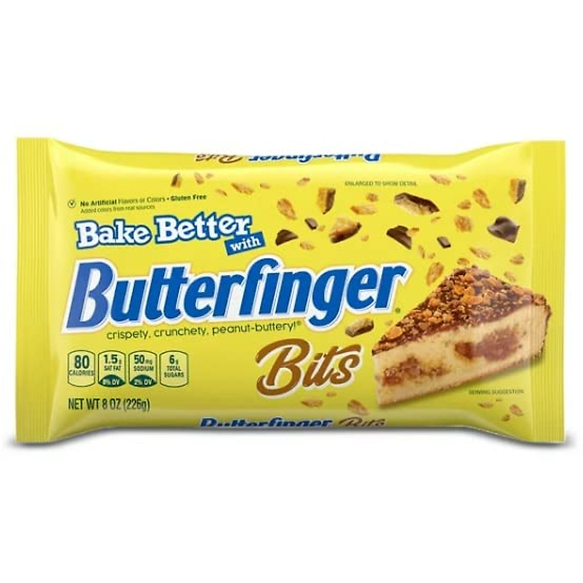 Butterfinger Chocolatey Peanut Buttery Baking Bits Bundle Includes 3 Bags of Baking Chip Bits Plus Bag Clip Packaged by Favoricks