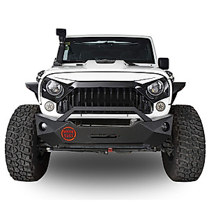 u-Box for Jeep Wrangler JK 07-18 Front and Rear Bumpers Combo w/Tire Carrier & Winch Plate & Hitch Receiver