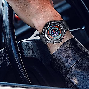 GUIQU Smart Watch with Earbuds, 6D Sound Effects, 1.3" HD Touch Screen, IP67 Waterproof, Sports Watch for Built-in GPS, Adventure Tactical Watch Compatible Android Phones and iOS