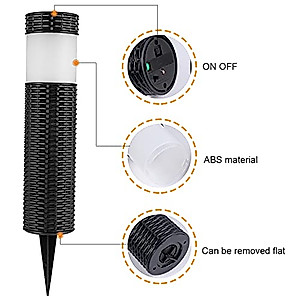 Uonlytech Outdoor Landscape Lights 2pcs Solar Lawn Ground Light Garden Stake Night Lamp Yard Walkway Light Stake Landscape Lights Decorative Garden Lamps Outdoor Garden Lights