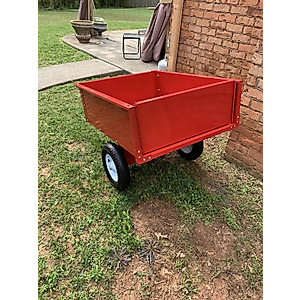 Haul Master 10 Cu. Ft Dump Tilt Trailer Cart for Lawn Garden with Removable Tailgate 600 lb Capacity