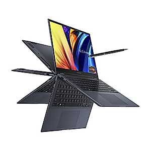 ASUS Vivobook S 14 Flip Laptop, 14" WUXGA 16:10 FHD Touch Screen, AMD Ryzen 5 5600H, 16GB RAM, 1TB SSD, NumberPad, Fingerprint, Stylus Supported, Windows 11 Home, Quiet Blue with Stylus Pen