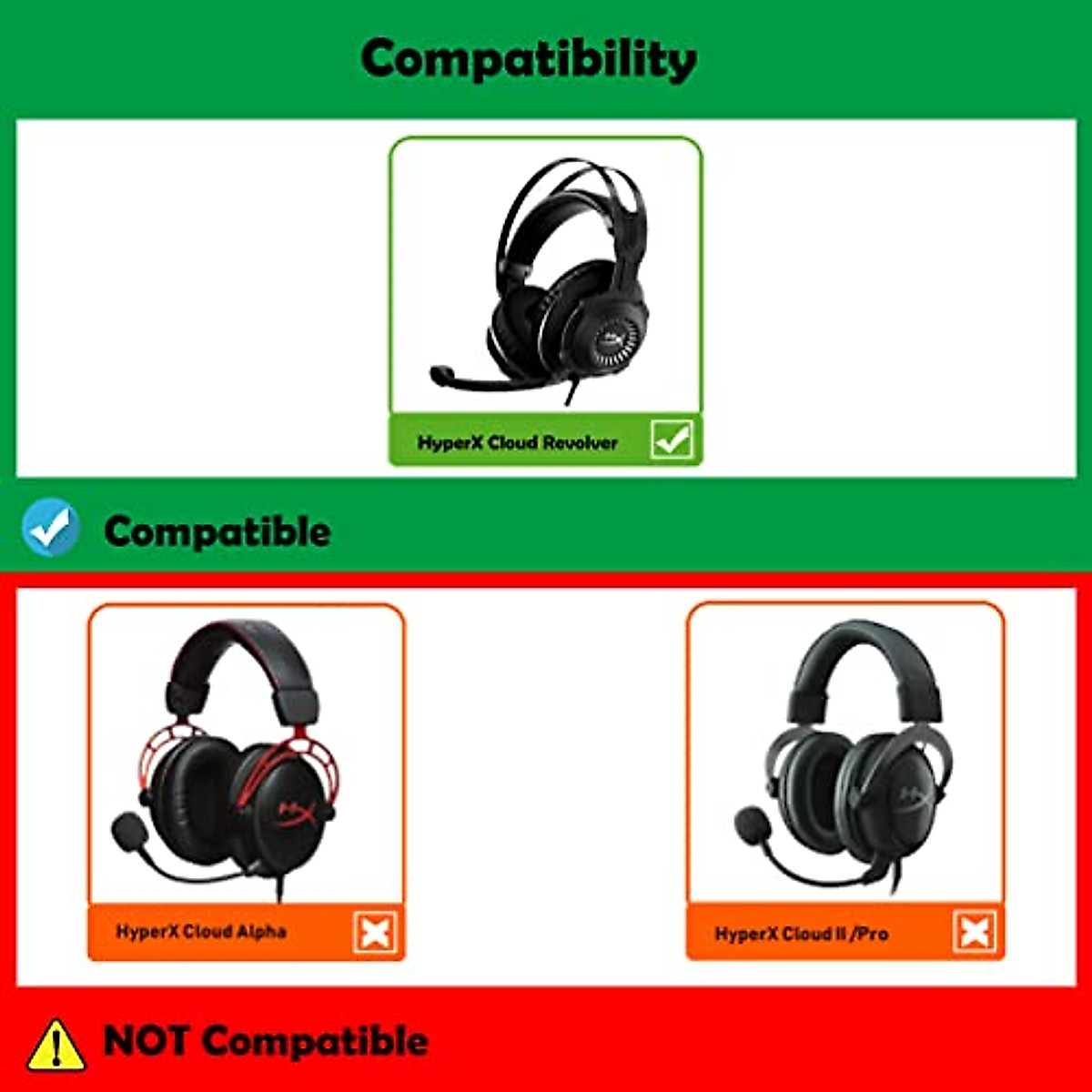 DowiTech Enhanced Sound Headphone Ear Pads Headset Replacement Earpads Compatible with HyperX Cloud Revolver S Cloud Revolver Gaming Headset
