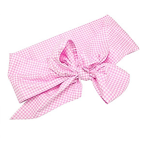 Zerodis Baby Swaddle Wrap Sash, Cotton Maternity Bowknot Newborn Infant Blanket for Photo Shot, Newborn Baby Swaddle Blankets Receiving Blankets Infant Baby Gifts(Light Plaid)