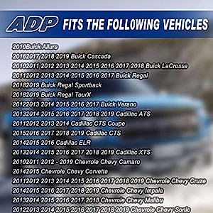 ADP Trunk Lid Latch Lock Actuator for Chevrole Chevy Cruze Impala Malibu Sonic Corvette Camaro Buick Regal Lacrosse Verano Allure Cadillac ATS ELR XTS CTS 940-108 13501988