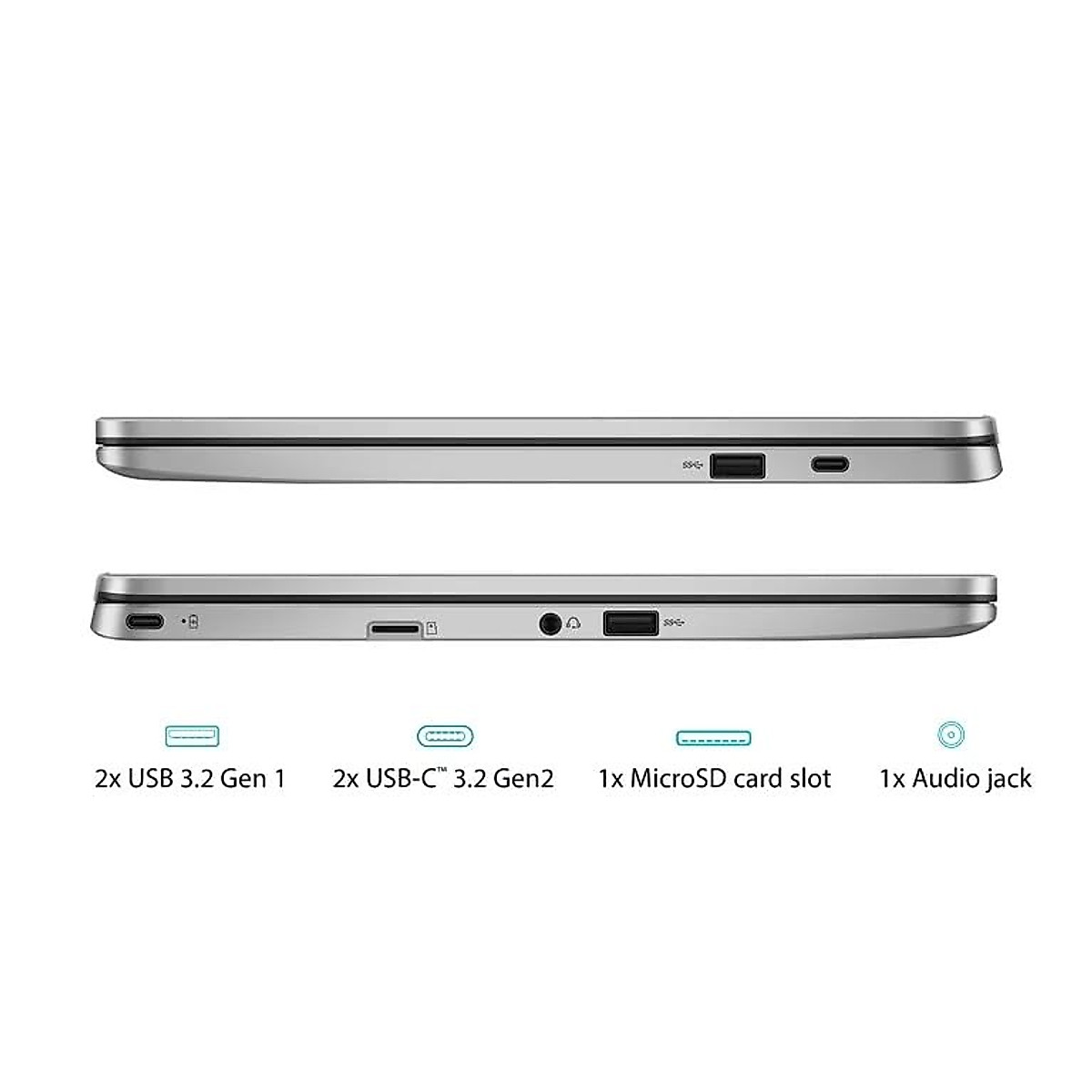 ASUS Flagship Chromebook 14 FHD Student Laptop, Intel Celeron N4020 Up to 2.8GHz, 4GB RAM, 192GB Storage (64GB eMMC+128GB MSD Card), Wi-Fi, Webcam, Bluetooth, Zoom Meeting, 10 Hours Battery, Chrome OS