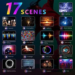 NEEWER 18.3" RGB LED Video Panel Light with App Control, 2 Pack Stand Kit, 360° Full Color/2500K~8500K/CRI97+/17 Scene Effects, 60W RGB168 Studio Lights for YouTube/Game Live Streaming/Photography