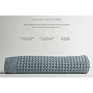 Nutrl Home by Ravel Waffle Weave Hand Towel - 100% Supima Cotton (Blue, 30 x 20 Inch) Premium Luxury Hand Finger Towels