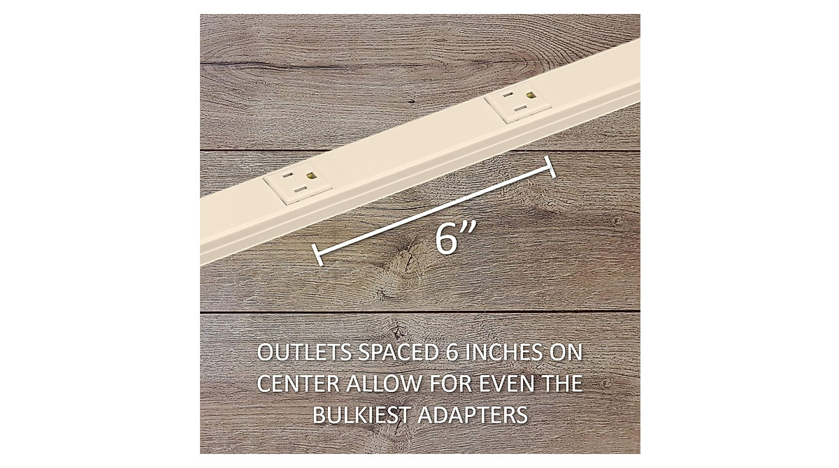 Wiremold PM48C Multi Outlet Strip - Ivory Power Solution