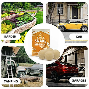 Pufado Snake Repellent for Yard Powerful, Keep Snake Away Repellent for Outdoors, Snake Repellant for Outdoors Pet Safe, Yard Snake Out Repellant, Snake Deterrent Indoor and Home Effectively-8 Pack