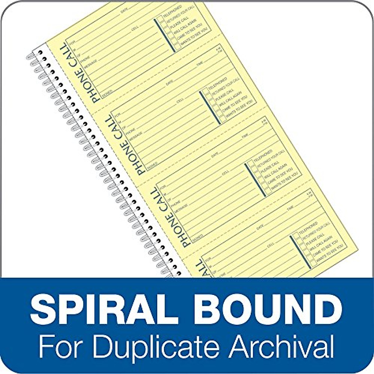 Adams Message Book/Phone Call, Carbonless Duplicate, 5.50 x 11 Inches, 400 Sets per Book (SC1154D), White/Canary (SC1154-5D)