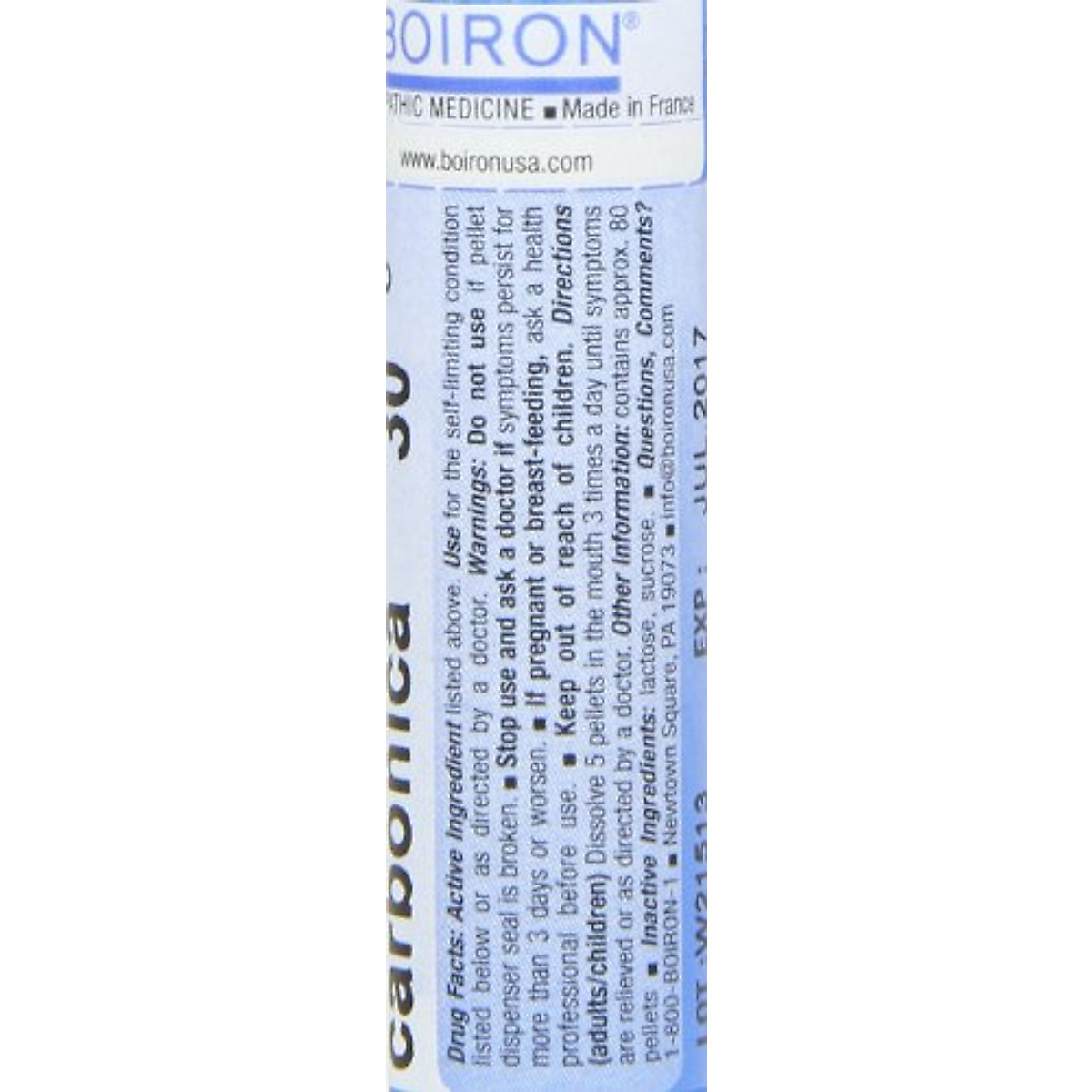 Boiron Homeopathic Medicine Calcarea Carbonica, 30C Pellets, 80-Count Tubes (Pack of 5)