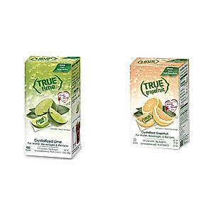TRUE LIME and TRUE GRAPEFRUIT Water Enhancers (100 Count Lime + 32 Count Grapefruit)