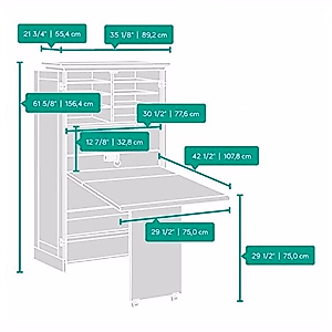 BOWERY HILL Craft Armoire in Antique White