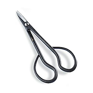 Japanese Suiryu Satsuki Bonsai Scissors - Long Handle Pruning Shears, Yasugi Steel, Traditional Japanese Bonsai Garden Tools, Made in Japan (7inch)