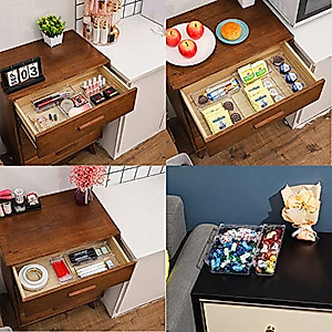 16 PCS Clear Plastic Drawer Organizers Set,5-Size Versatile Bathroom and Vanity Drawer Organizer Trays, Storage Bins for Makeup, Jewelries, Kitchen Utensils and Office