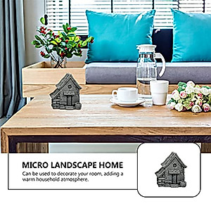 DOITOOL Miniature Pagoda Statue Micro Village Houses Zen Garden Pagoda Figurine Chinese Zen Asian Decor Bonsai Decoration Miniature Accessories