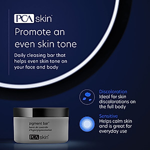 PCA SKIN Pigment Bar, Hyperpigmentation Soap for Dark Spots, Formulated with Azelaic Acid and Kojic Acid, 3.2 fl oz Jar