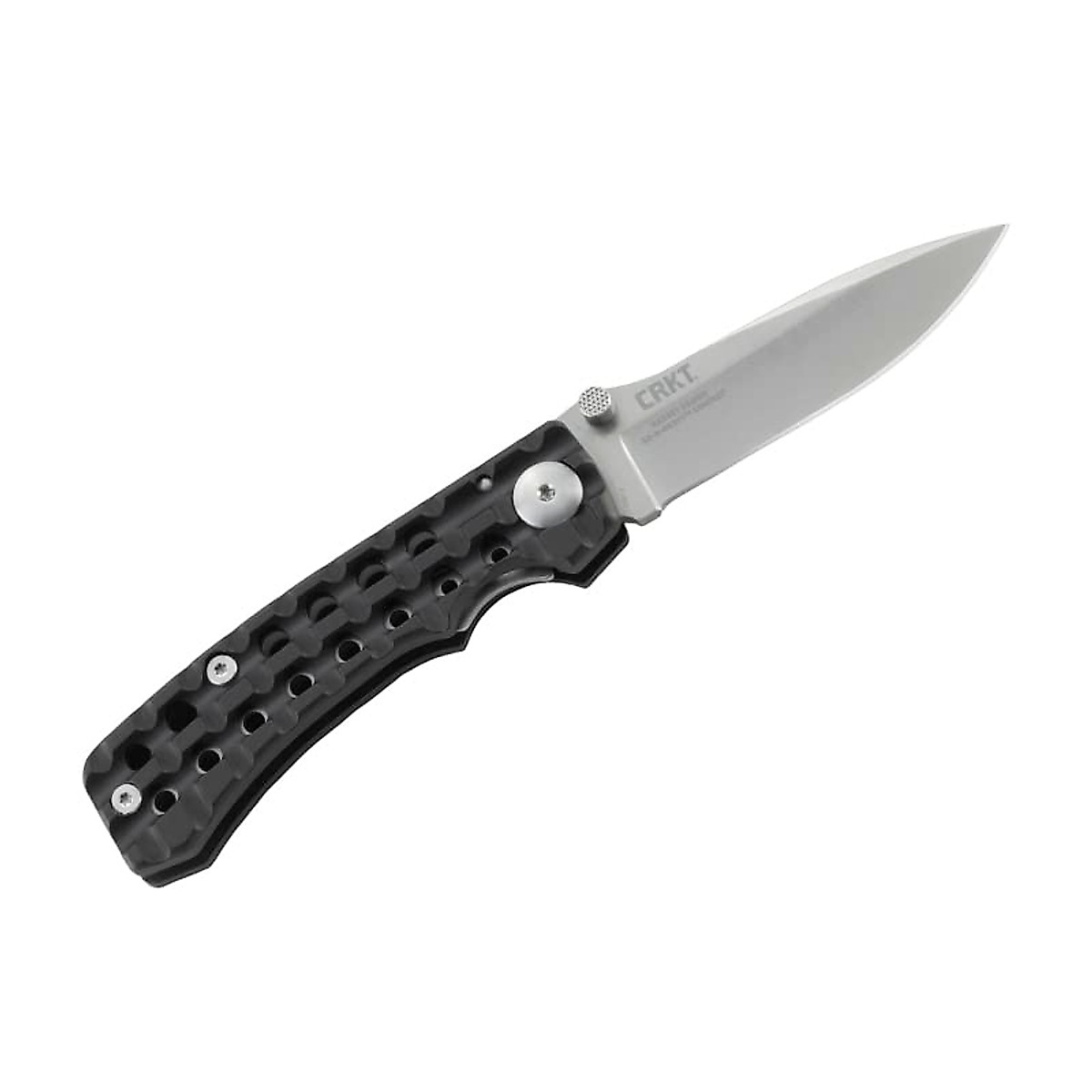 CRKT Ruger Go-N-Heavy Compact EDC Folding Knife with Sheath: Heavy Duty Outdoor, Everyday Carry, Plain Edge Blade, Thumb Stud, Liner Lock, Aluminum Handle, Nylon Sheath R1803