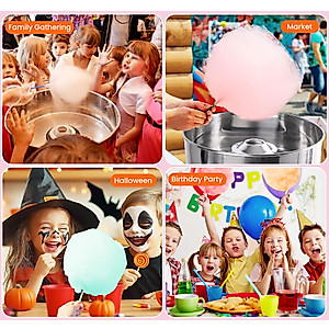 Cotton Candy Machine Commercial, 1000W Electric Cotton Candy Maker Machine, Candy Floss Machine with Stainless Steel Bowl and Sugar Scoop for Kids Birthday, Family Party Pink