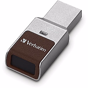 32GB Fingerprint Secure USB 3.0 Flash Drive with AES 256 Hardware Encryption – Silver
