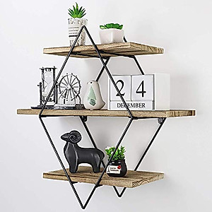Befayoo Floating Shelves for Wall Combo (Round+Diamond)