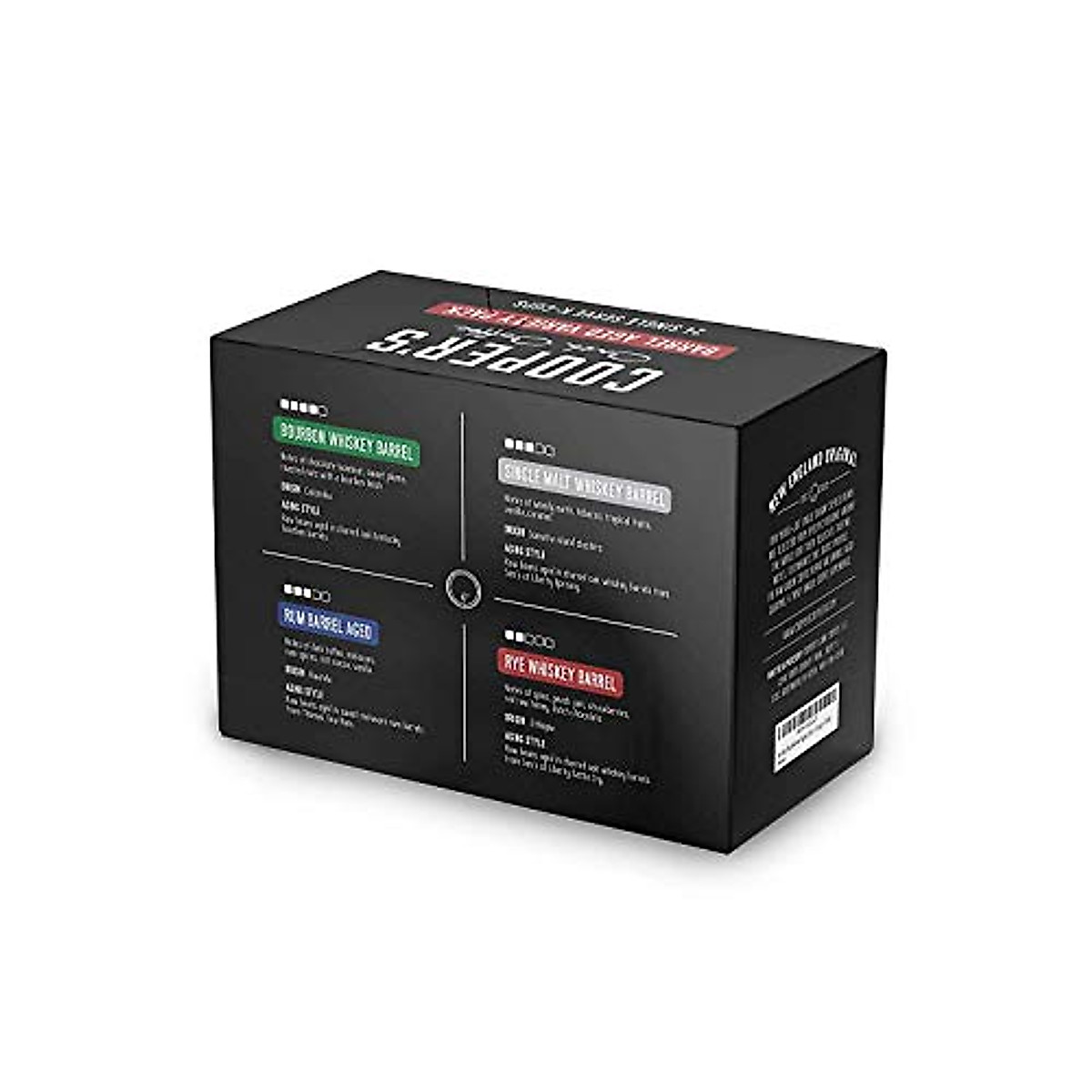 Bourbon Barrel Aged Coffee 24ct Variety Pack Set, Single Origin Coffee Paired with Bourbon, Rye Whiskey, Malt Whiskey and Rum, 24ct