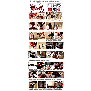 MENGYY Adult Tricycle Folding for Seniors Comfortable seat 3 Wheel Bicycle with Shopping Basket Double Chain 20 Inch Shock Absorber Front Fork Parents and Children Maximum Load 200kg (red) 27*27*17