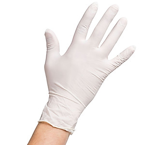 Noble 4.5 Mil Thick Powder-Free Disposable Latex Gloves For Food Service, 100-Pack, Small