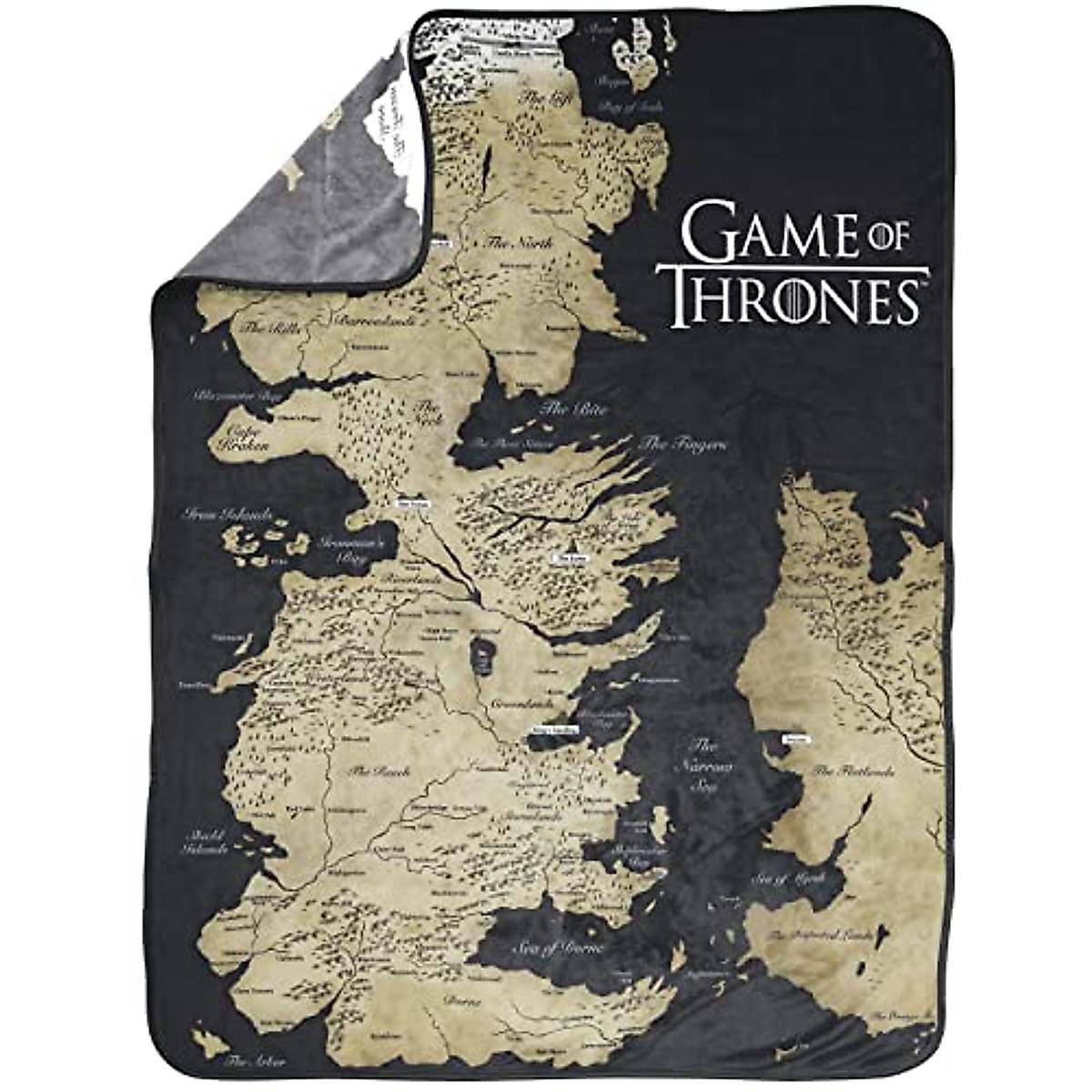 Game of Thrones Westeros Throw Blanket - Measures 46 x 60 inches - Fade Resistant Bedding Super Soft Fleece Bedding (Official Game of Throne Product)