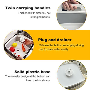 Detsuk Collapsible Dish Tub 9L-Collapsible Basin Bucket Portable Sink-Outdoor Multiuse Foldable Sink Tub Wash Dish Basin for Kitchen Sink RV Camping