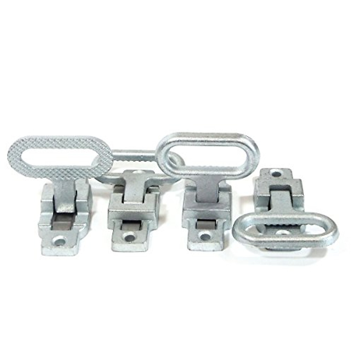 Red Hound Auto 4 Pack Fold Down Utility Bed Body Step Heavy Duty Premium Galvanized Steel Flip Up Folding RV Camper Trailer RV Bus Step-up Safety Non Slip Tread Grab on Assist Handle